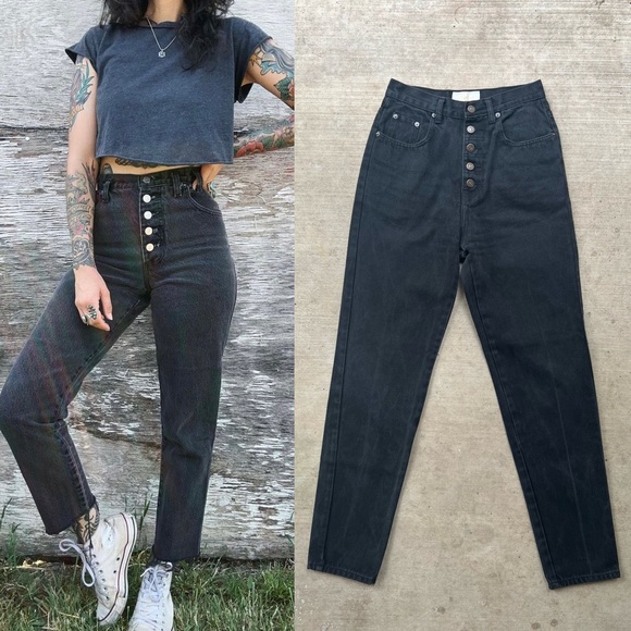 Jordache | Jeans | Vintage 9s Jeanjer Jordache Exposed Button Fly Mom ...
